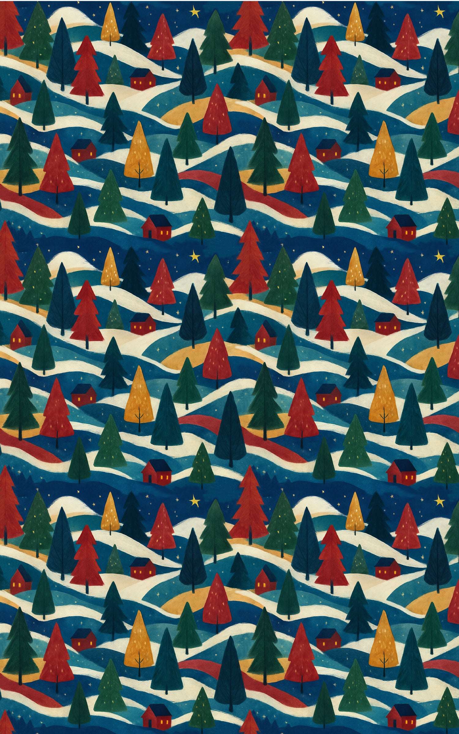 Abstract Winter Landscape Wrapping Paper – London Penny Gift Wrap