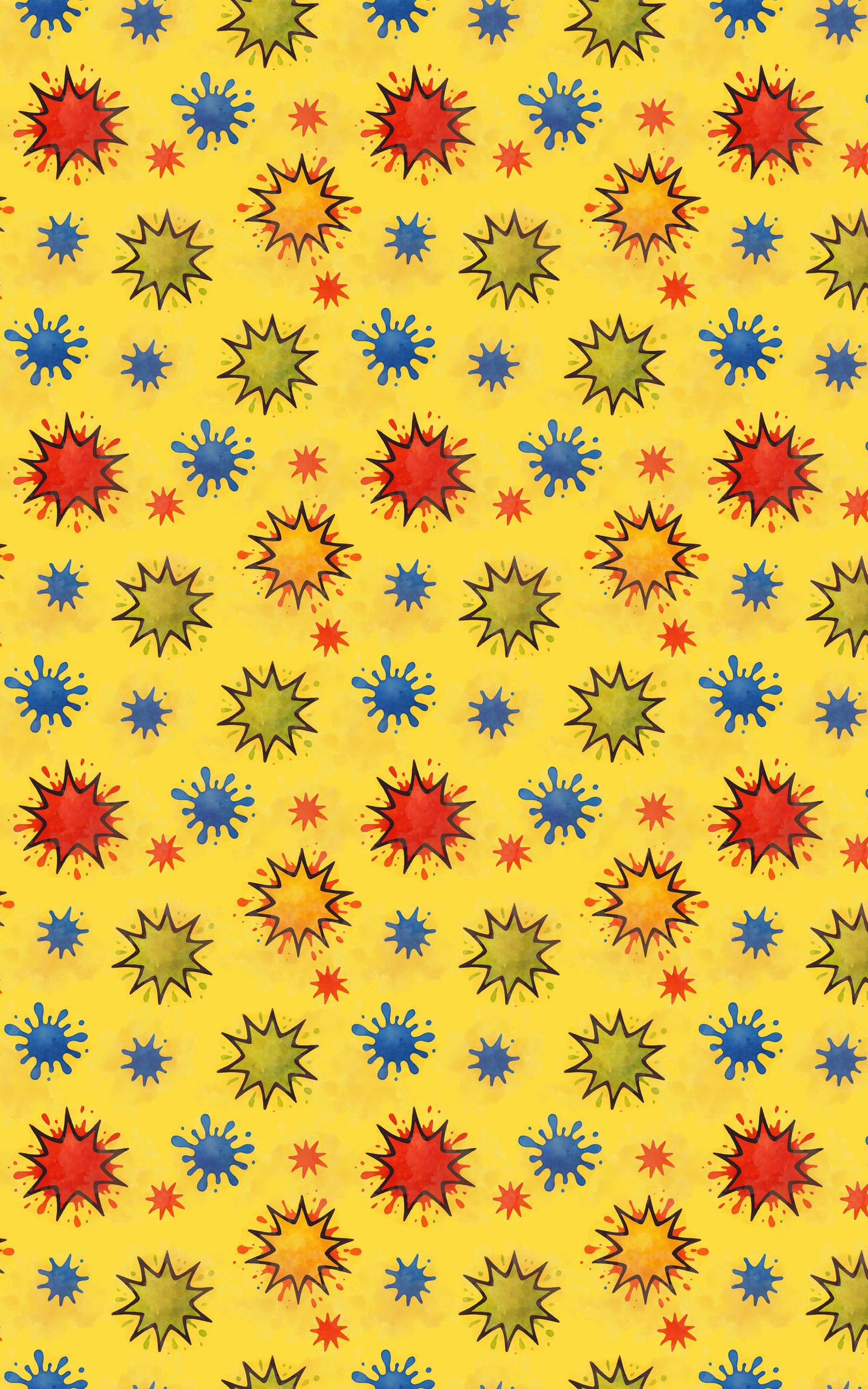 Color Splash Comic Bursts Wrapping Paper – London Penny Gift Wrap