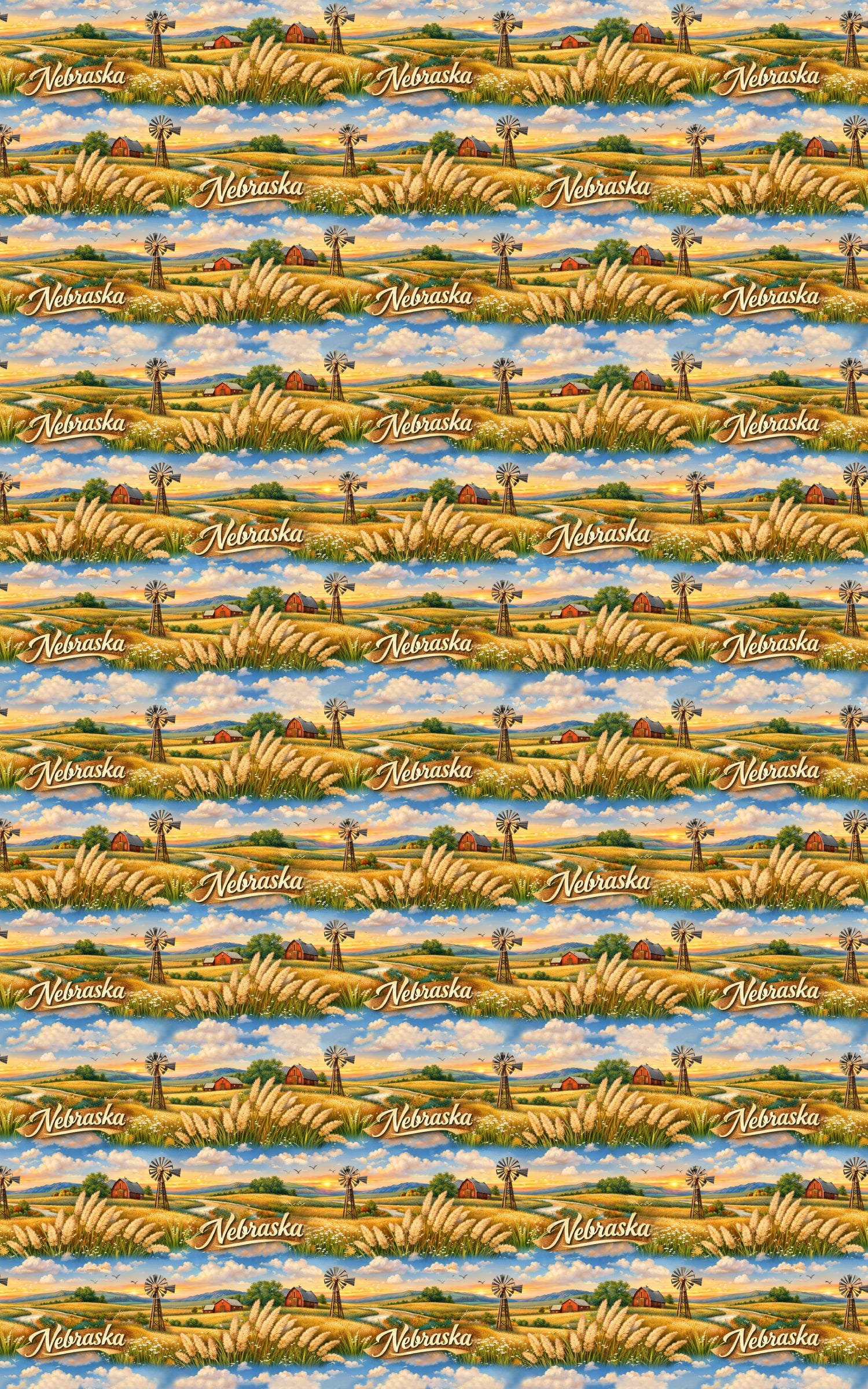 Nebraska Prairie Horizon Wrapping Paper – London Penny Gift Wrap