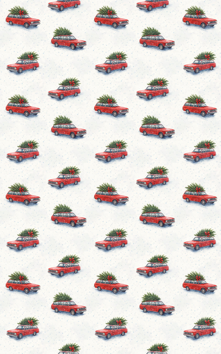 Vintage Christmas Tree Run Wrapping Paper – London Penny Gift Wrap