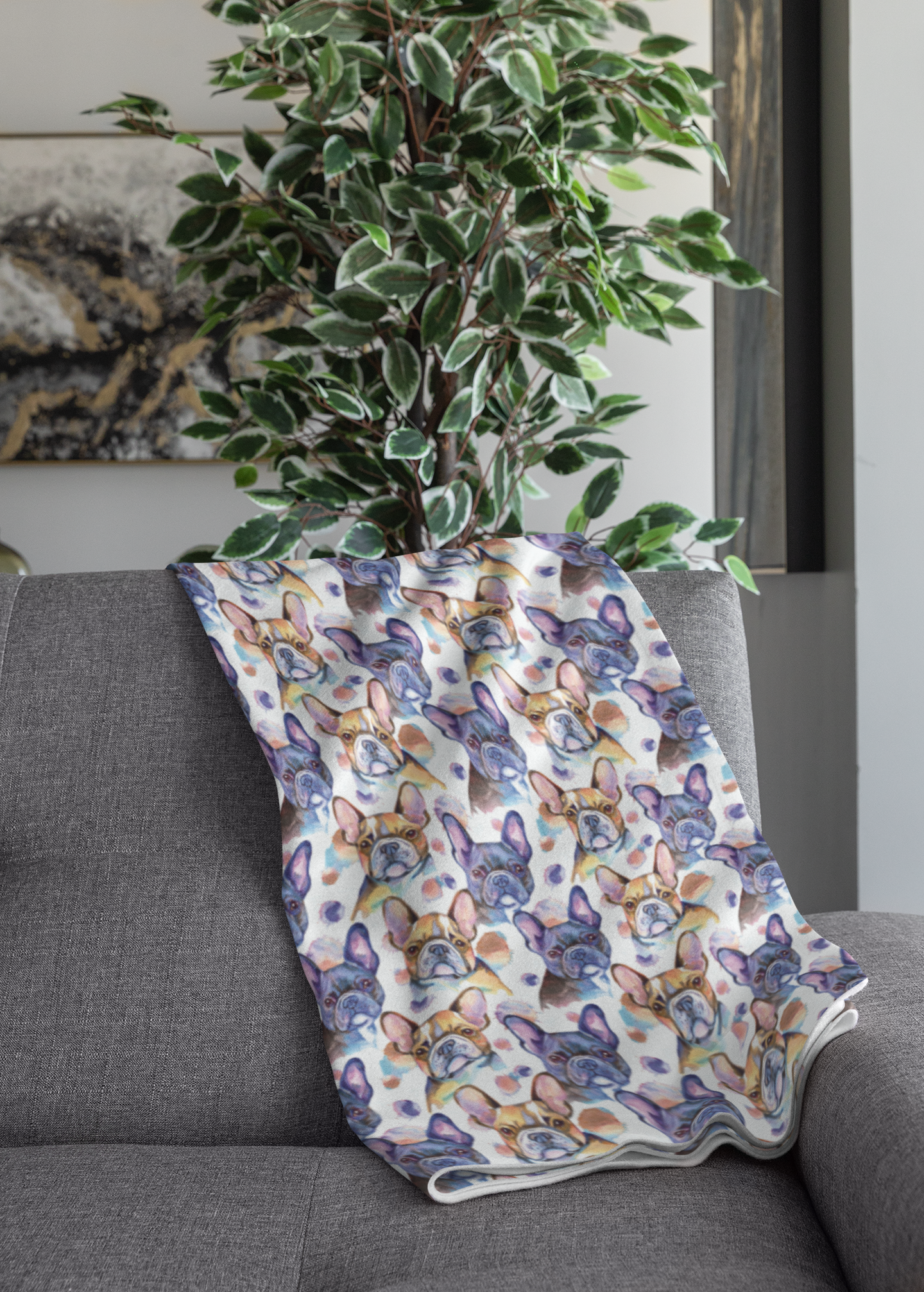 French Bulldog - Oui, oui! Sherpa Blanket Wrapping Paper – London Penny ...