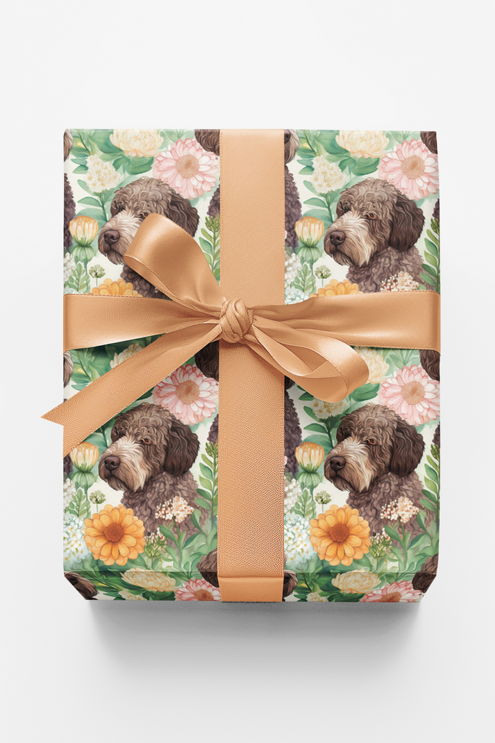 Spanish Water Dog Garden Party Wrapping Paper – London Penny Gift Wrap