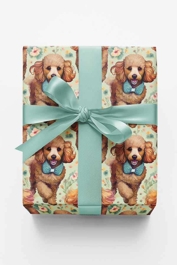 Posh Poodle Blooms Wrapping Paper – London Penny Gift Wrap