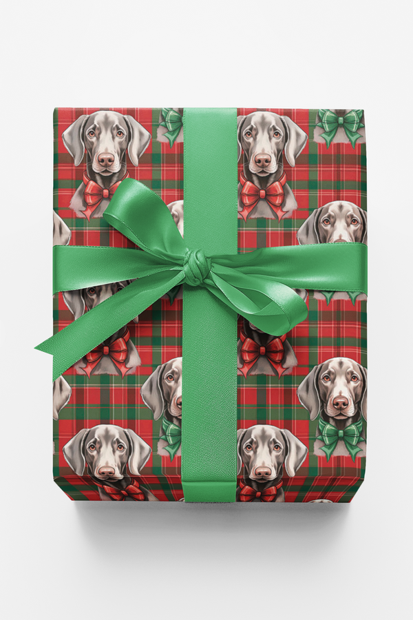 Weimaraner Plaid Parade Wrapping Paper – London Penny Gift Wrap