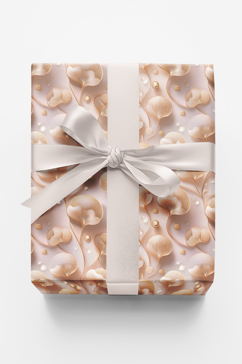 Champagne Ginkgo Wrapping Paper – London Penny Gift Wrap