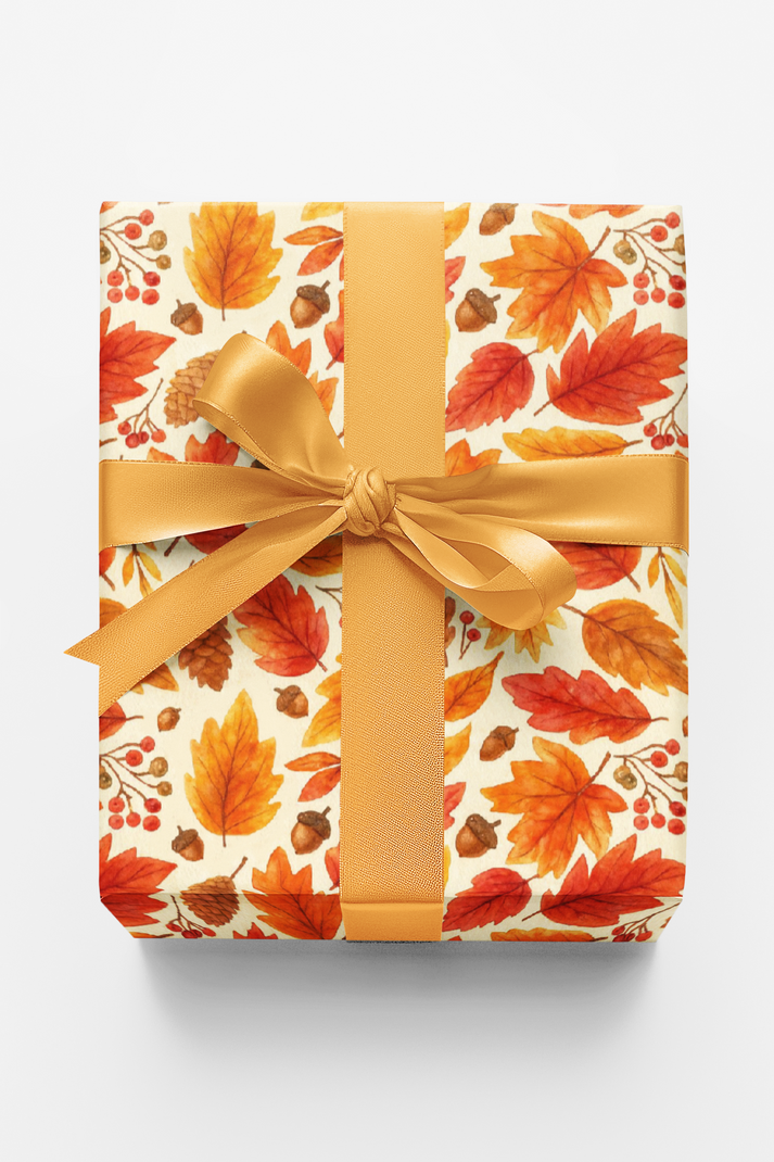 Autumn Leaves Wrapping Paper – London Penny Gift Wrap